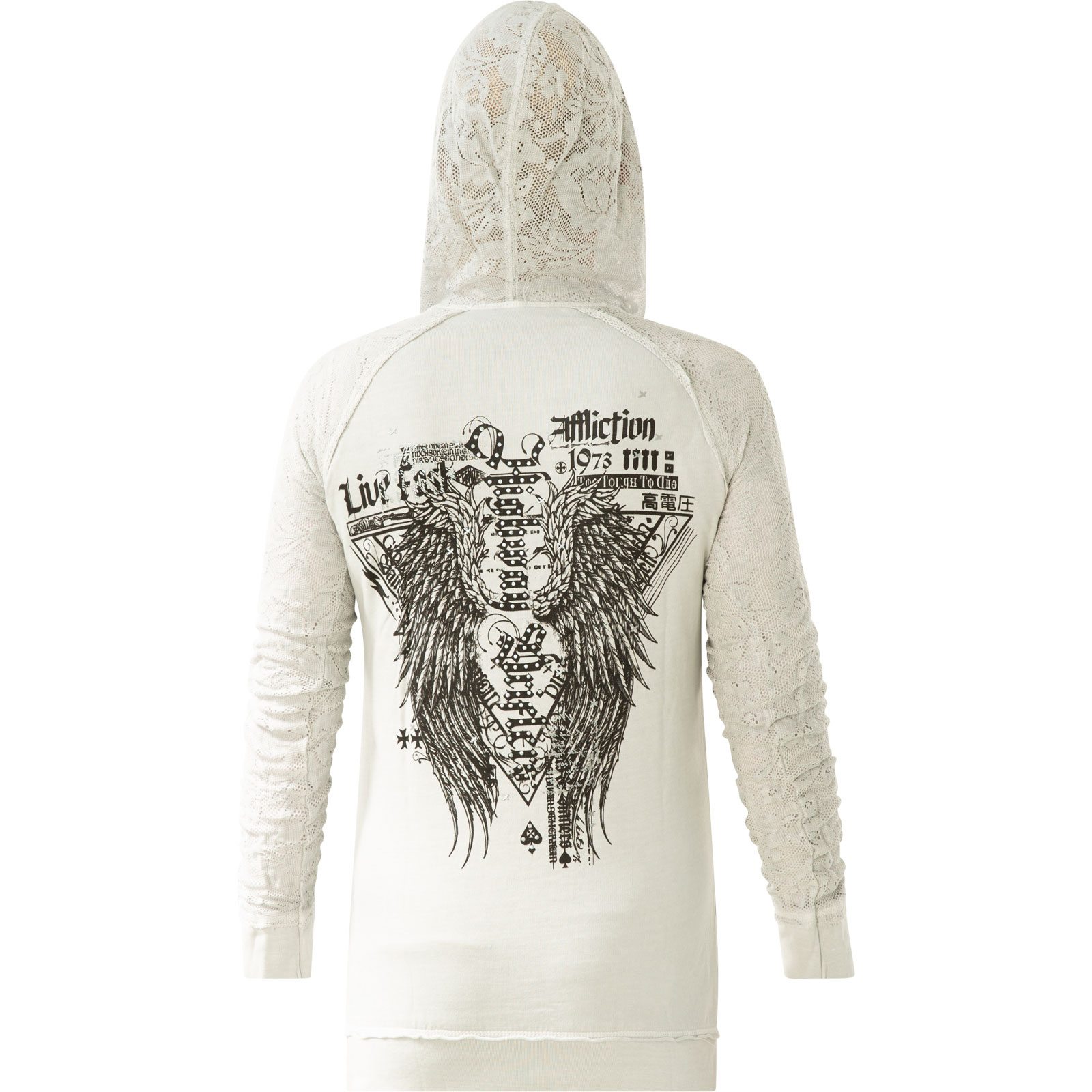 Affliction Hoody Cali Angels Print mit Flügel