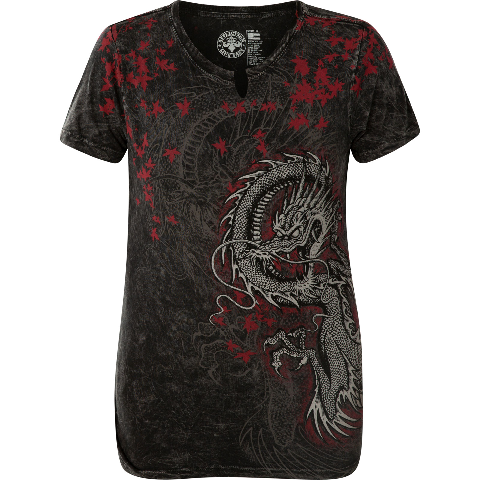 Affliction Dragon T-Shirt Print mit Drachen