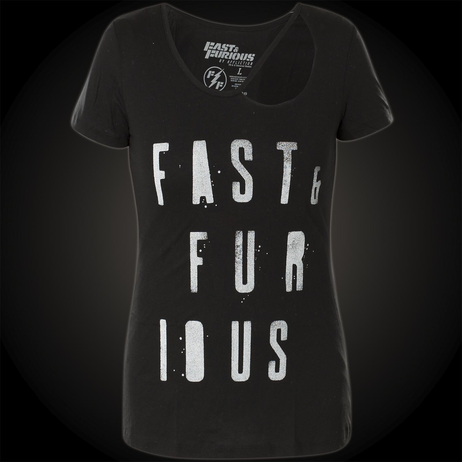 Affliction Fast & Furious T-Shirt Letty mit großem Schriftzug