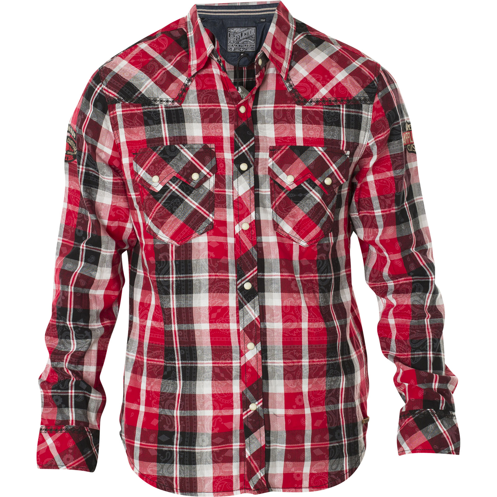 Affliction Hemd Country Road Hemd mit Paisleymuster und Affliction Patches