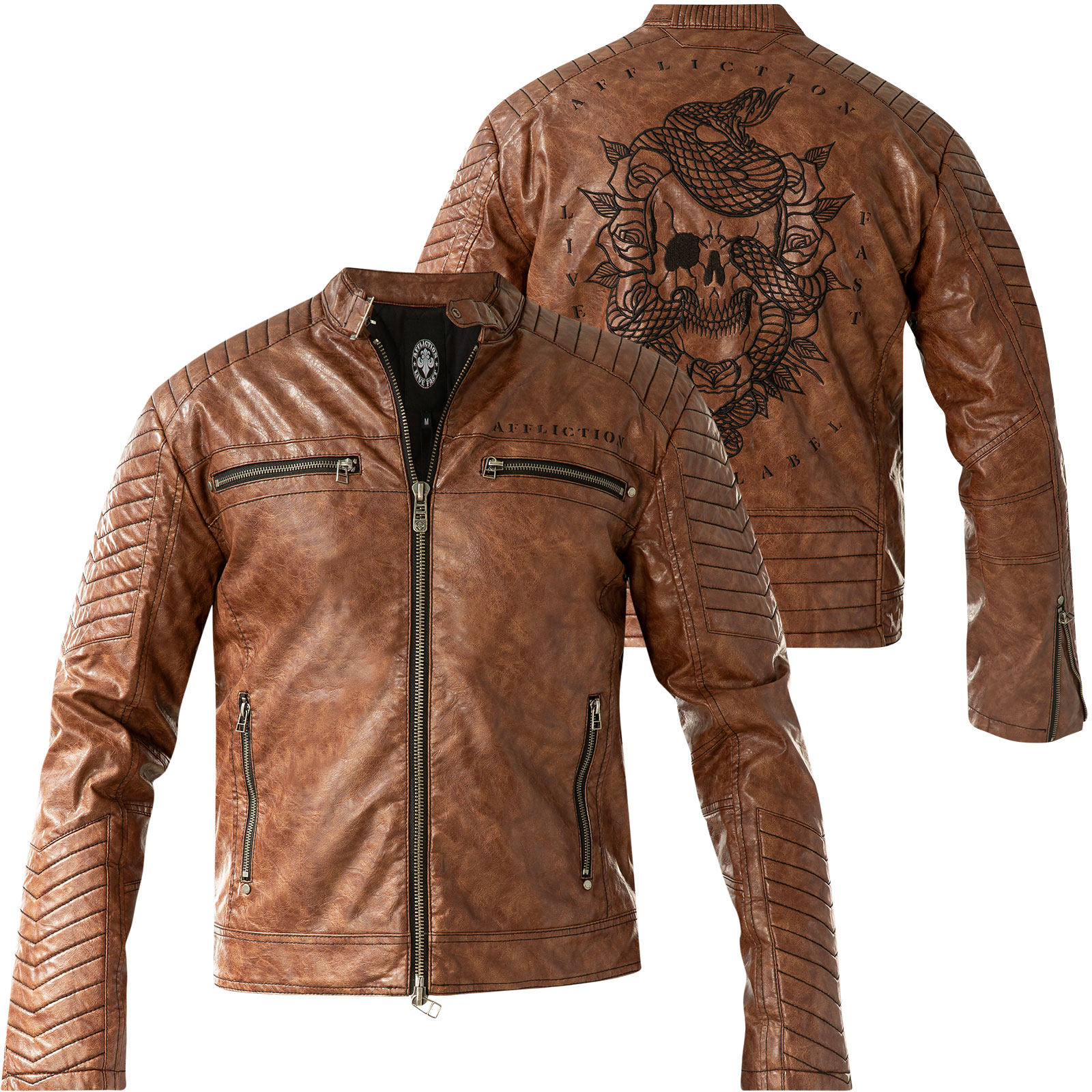 Affliction Jacke Invoke Print mit Stickerei