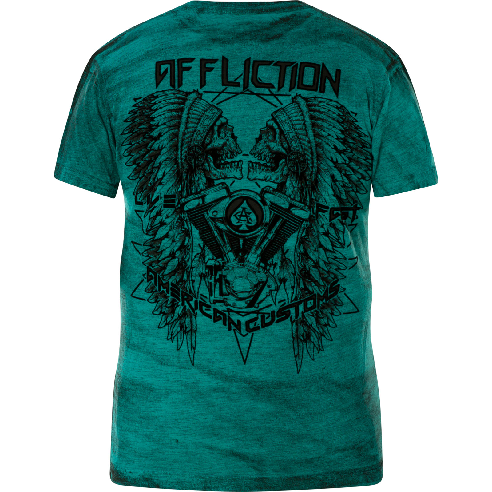 Affliction AC Copperhead T-Shirt Print mit Greifvogel und Schriftzug