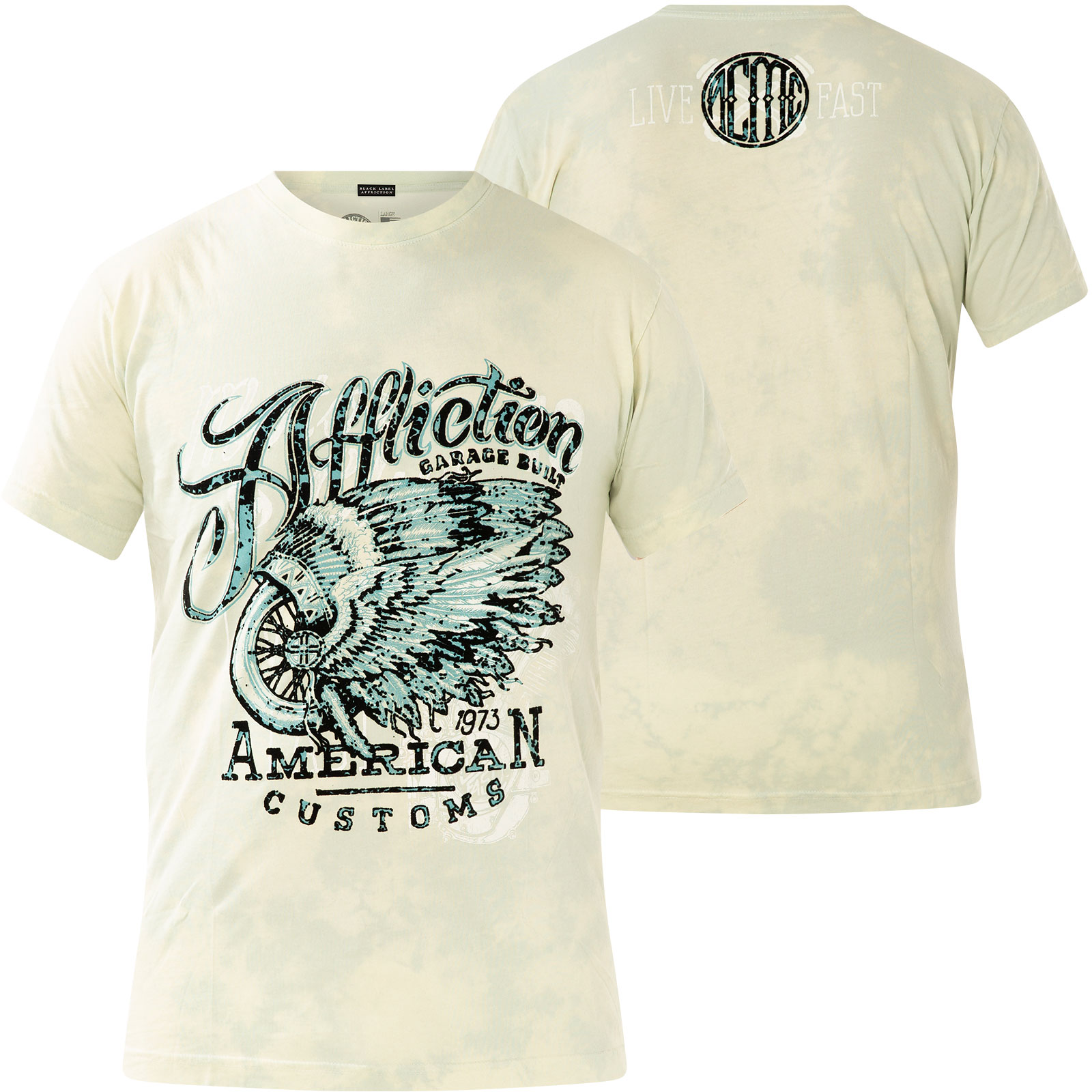 Affliction AC Flying Speed T-Shirt mit detailreichen Prints