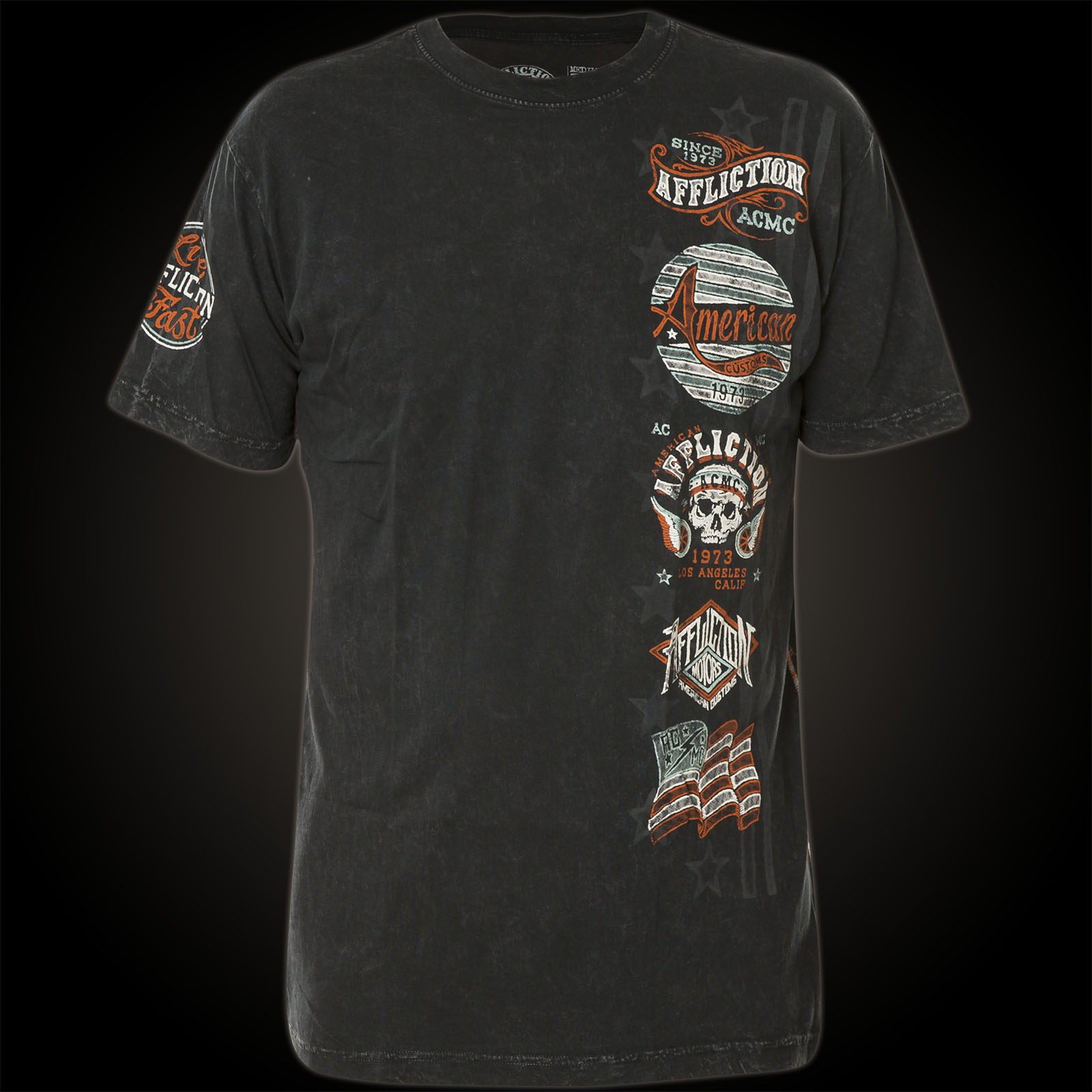 Affliction T-Shirt Custom Pride Print mit Logo Prints