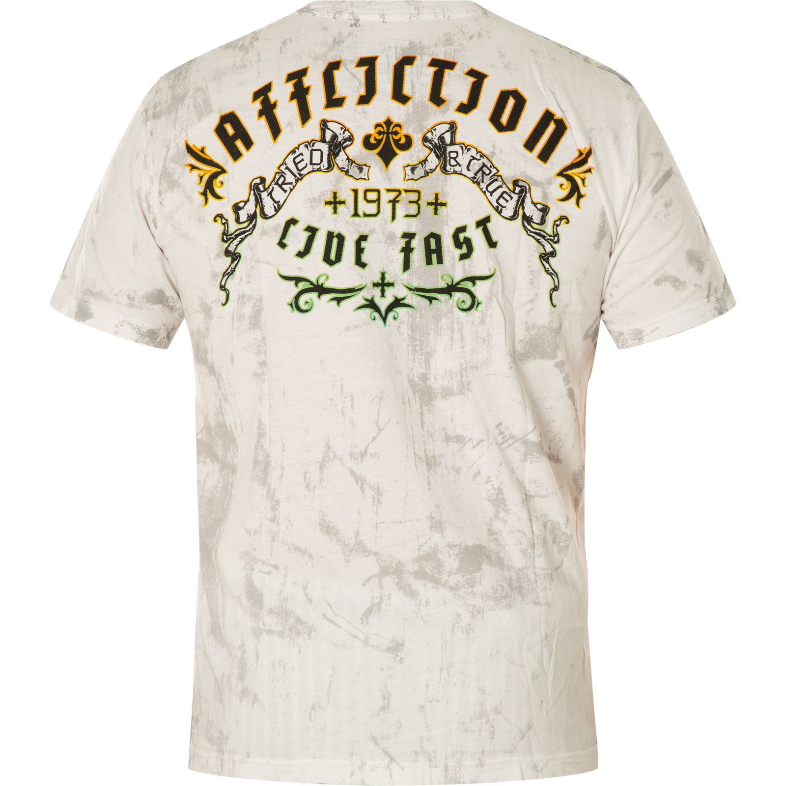 Affliction Dismantled T-Shirt Print mit Kreuz