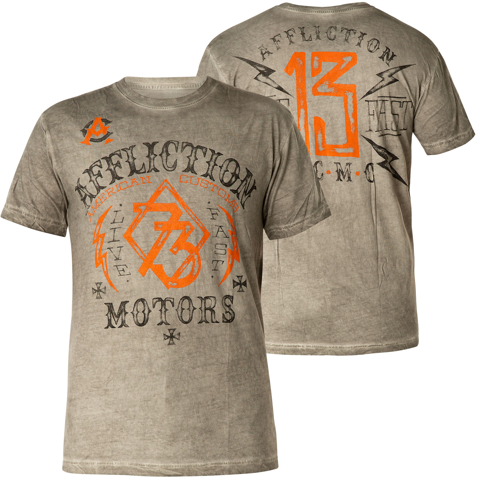 Affliction Live Fast Motors T-Shirt Print mit Logo Schriftzug
