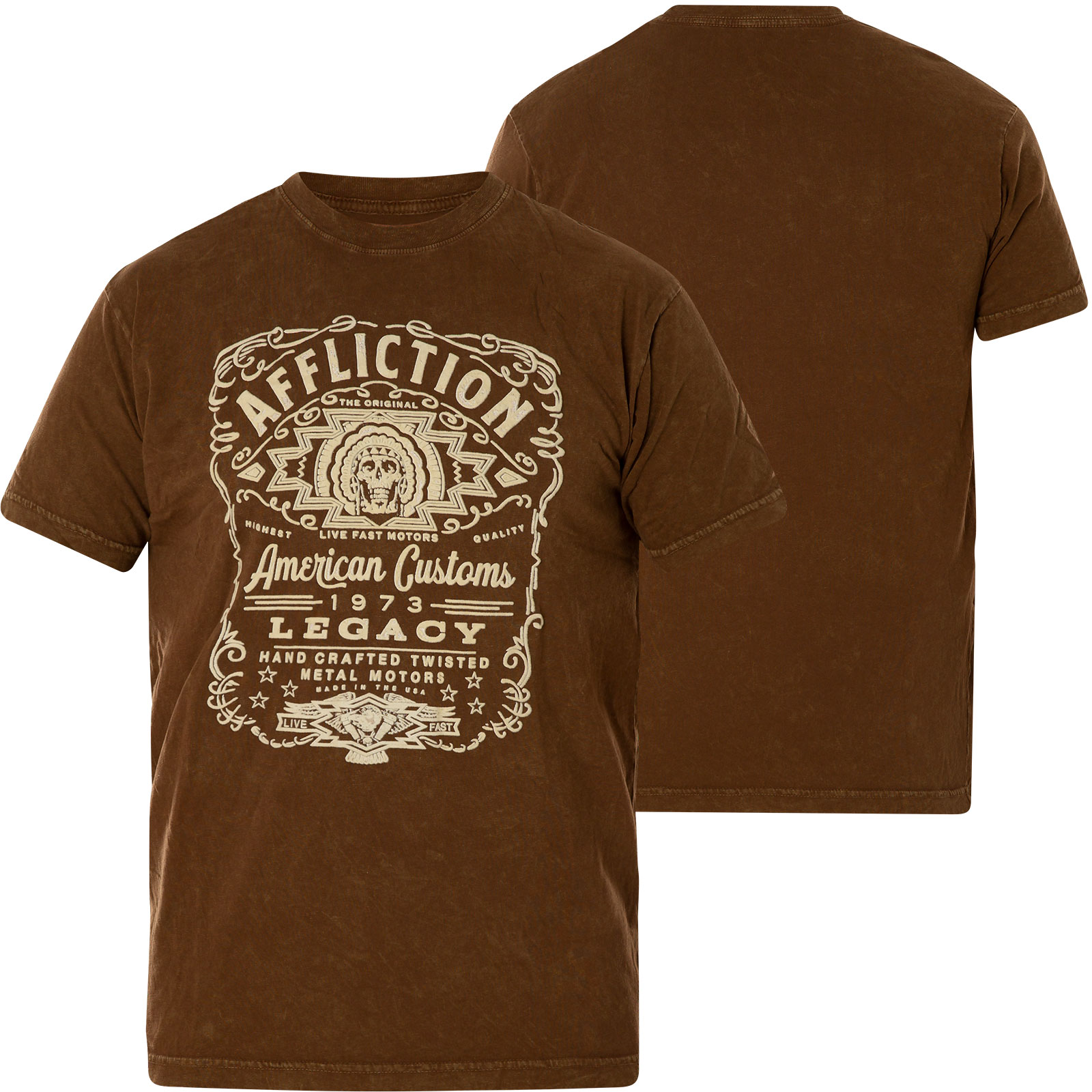 Affliction On The Rocks T-Shirt Print und Schriftzügen