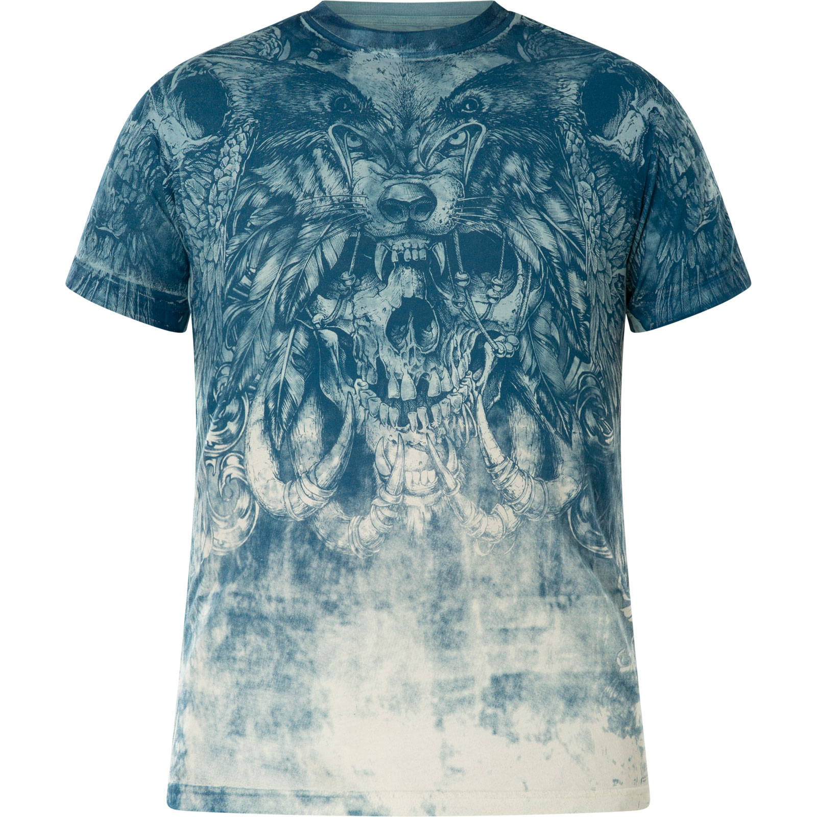 Affliction Shapeshifter T-Shirt Print mit einem Wolf