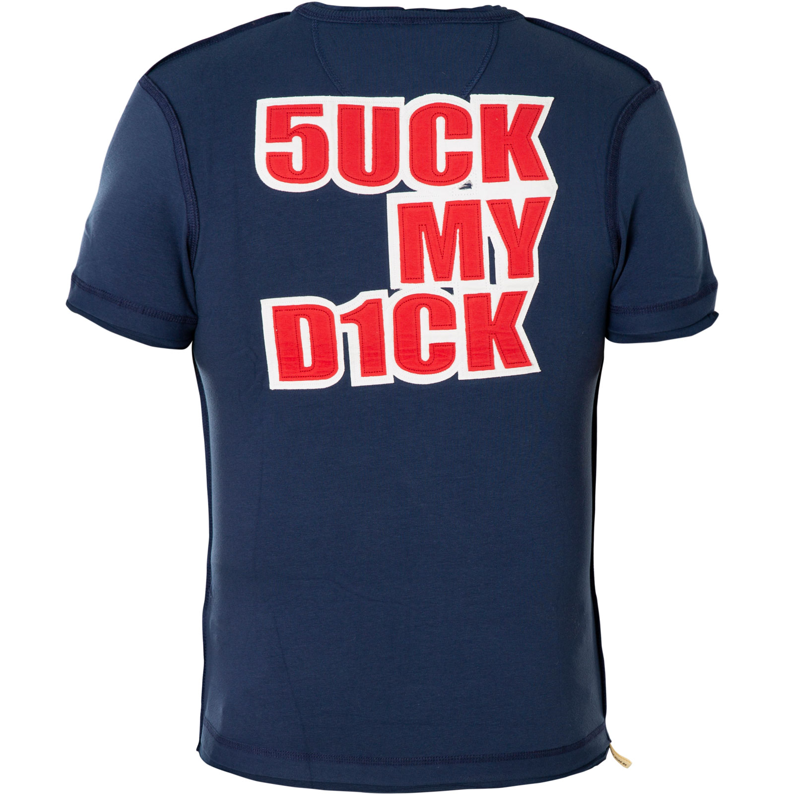 De Puta Madre T-Shirt 06EX04237 mit Schriftzug und großem Patch