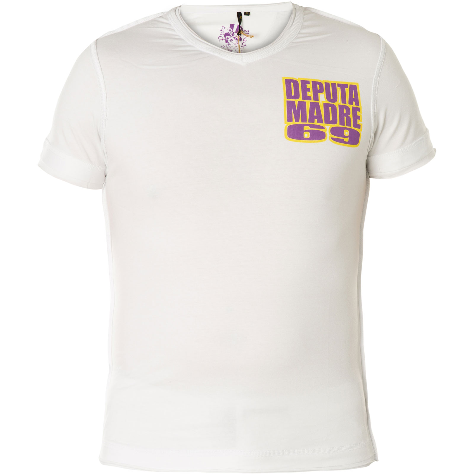 De Puta Madre T-Shirt 06EX04237 mit Schriftzug und großem Patch