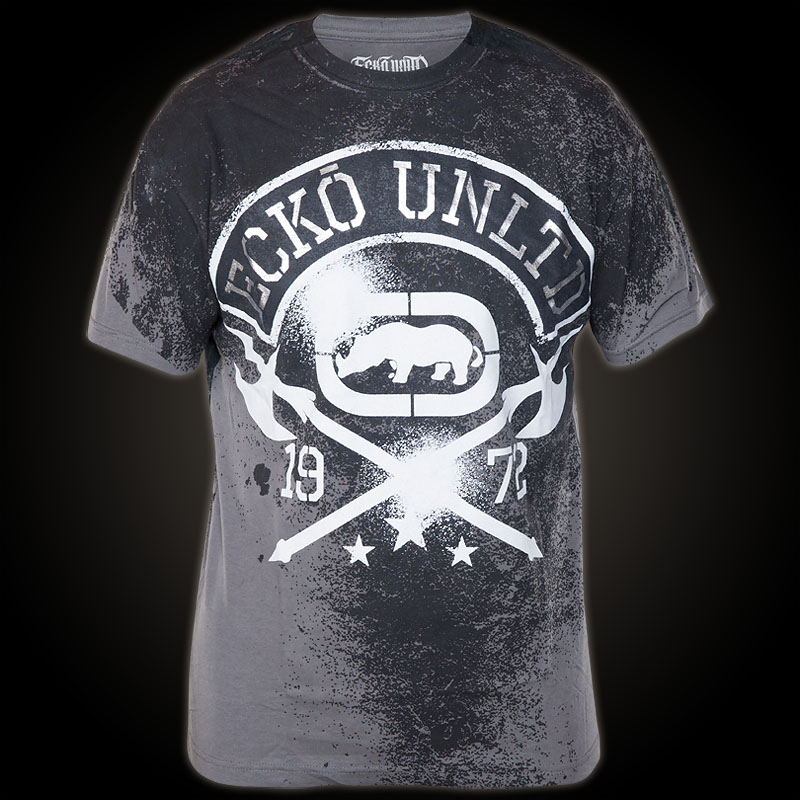 Ecko Unltd MMA T-Shirt Axed - Shirt mit Print Designs und Silberfolie ...