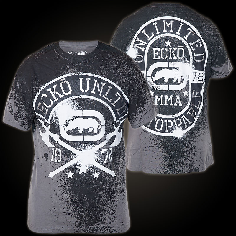 Ecko Unltd MMA T-Shirt Axed - Shirt mit Print Designs und Silberfolie ...