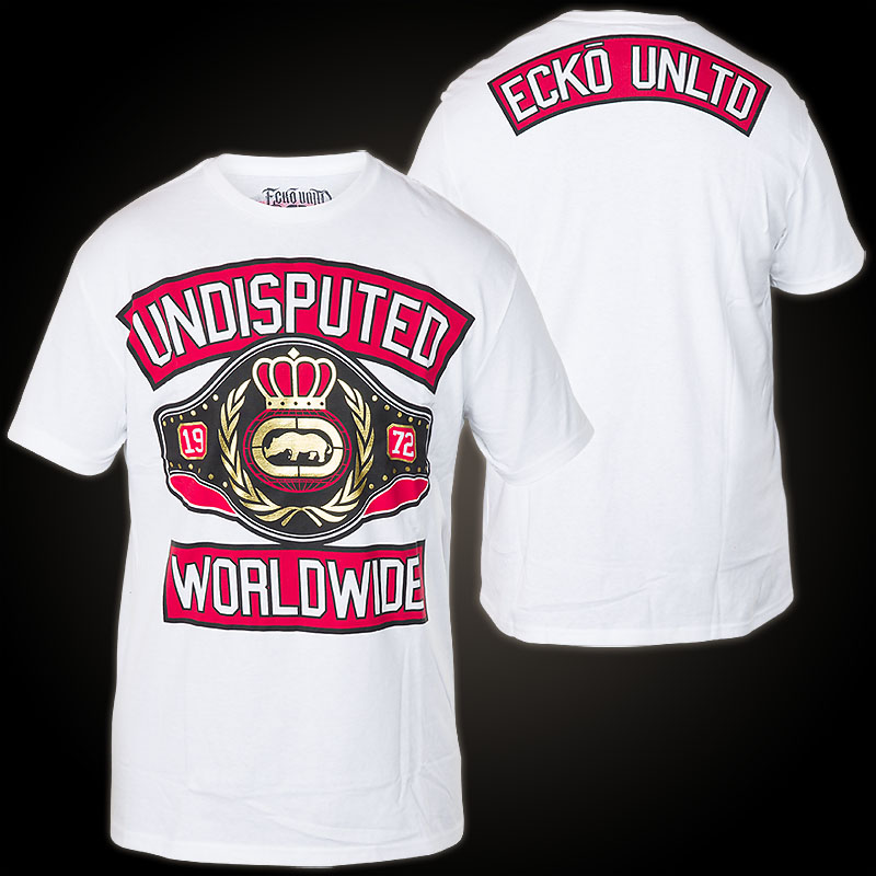 Ecko Unltd MMA T-Shirt Undisputed - Shirt mit großen Prints und Goldfolie