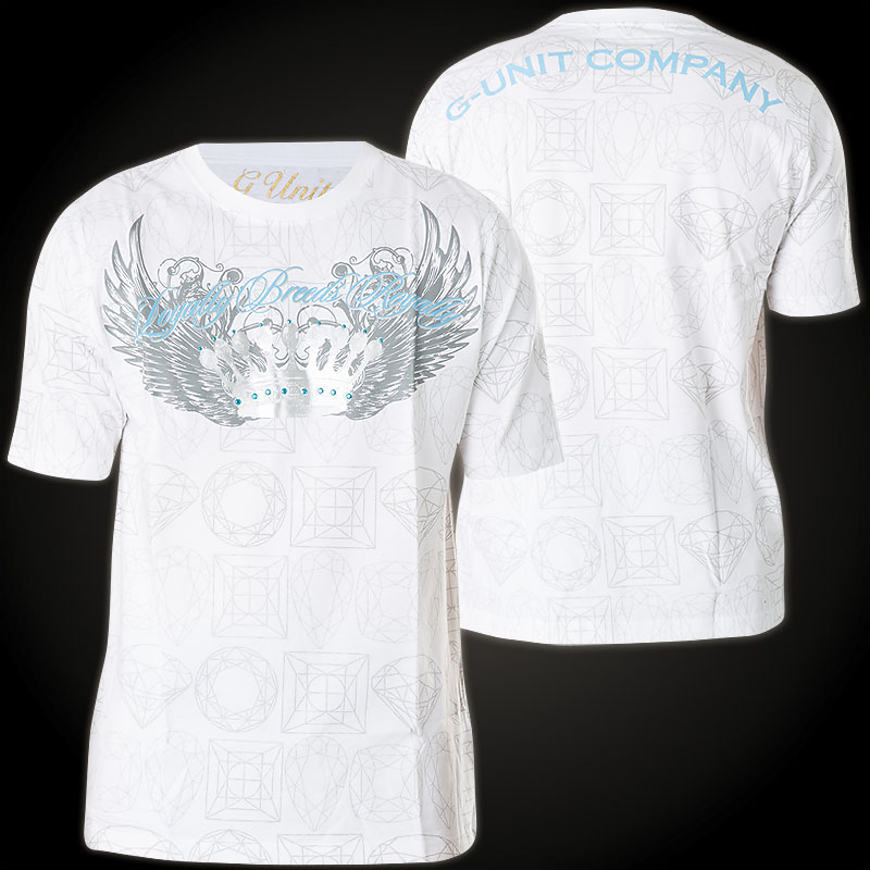 G-Unit T-Shirt Crown Me Tee Print mit Krone und blauen Pailletten