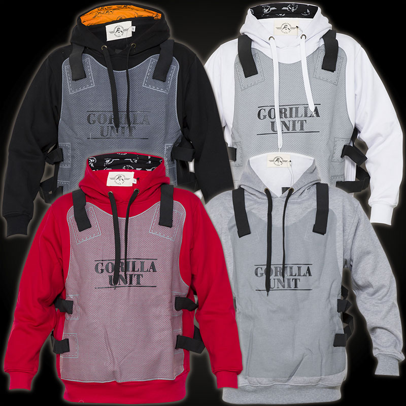 Gorilla Unit Vest Special Forces Hoody - Schwarzes Sweatshirt mit ...