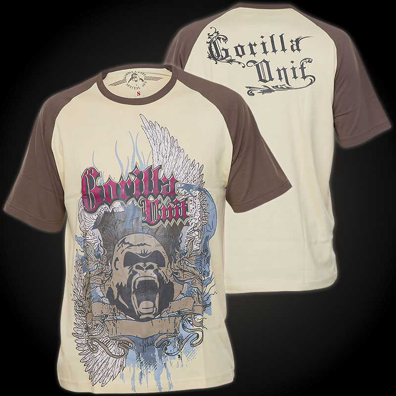 Gorilla Unit T-Shirt Banner - Shirt mit detailreichem Print Design und ...