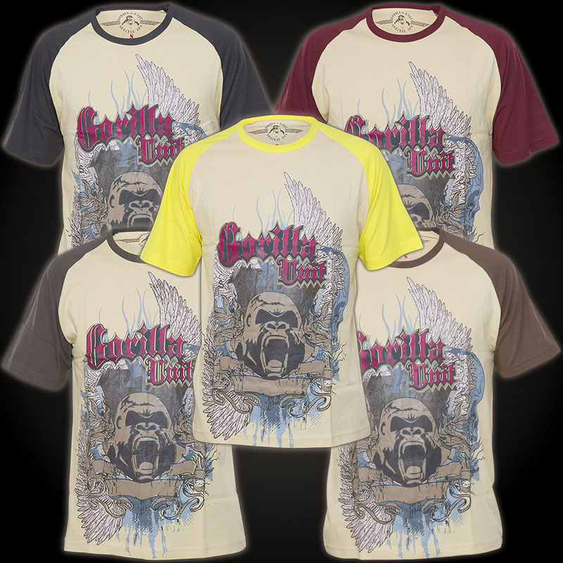 Gorilla Unit T-Shirt Banner - Shirt mit detailreichem Print Design und ...