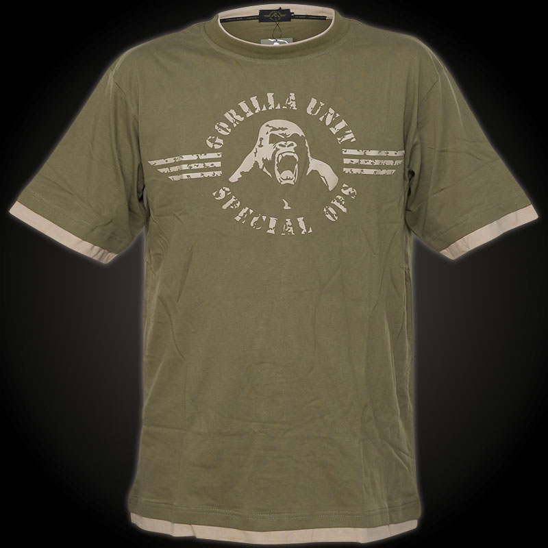 Gorilla Unit T-Shirt Logo II - Shirt mit großem Print und Vintage Look