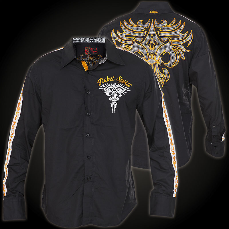 Rebel Spirit Hemd LSW151748 mit aufwendiger Stickerei
