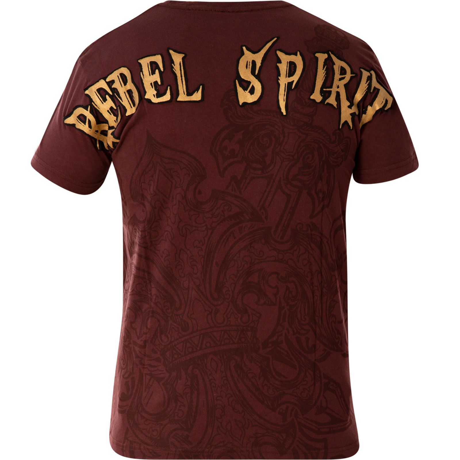 Rebel Spirit T-Shirt SSK111155 - Shirt mit Patches, Folien- und ...