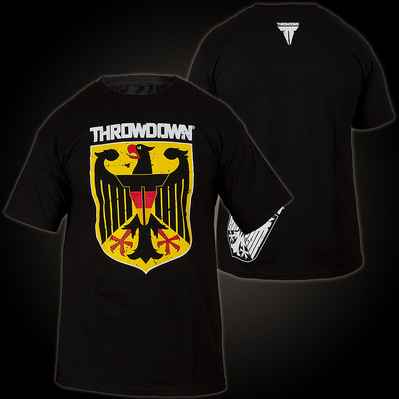 Throwdown by Affliction T-Shirt German Crest in Schwarz mit großem ...