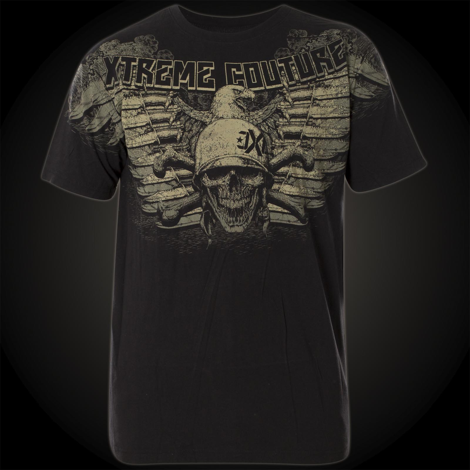 Xtreme Couture T- Shirt Task Force mit Greifvogel und Soldatenkopf
