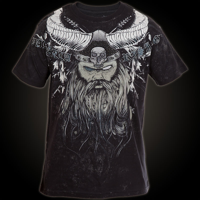 Xzavier Crom Stone T-Shirt - Schwarzes T-Shirt mit großen Print Designs ...