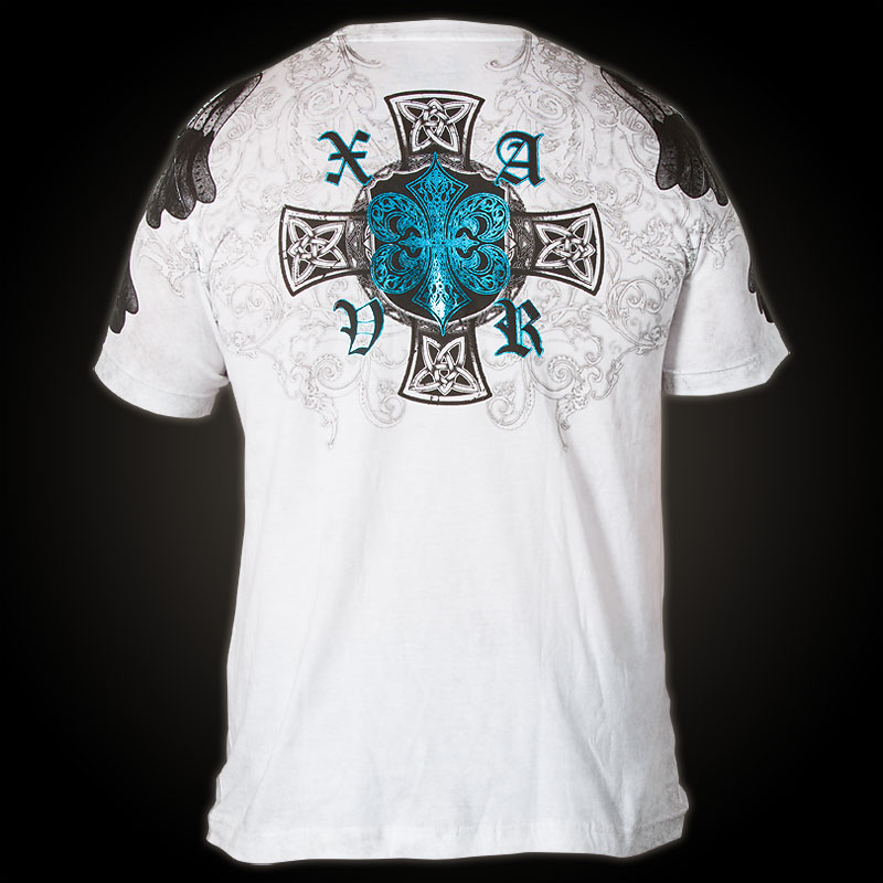 Xzavier Stone Free Skull T-Shirt - Weißes T-Shirt mit großen Print ...