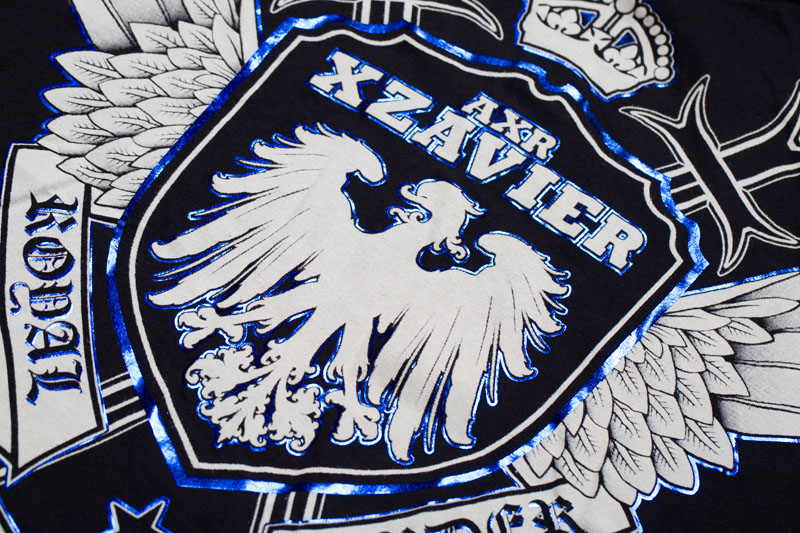 Xzavier The Flyer T-Shirt - Schwarzes T-Shirt mit großen Print Designs ...