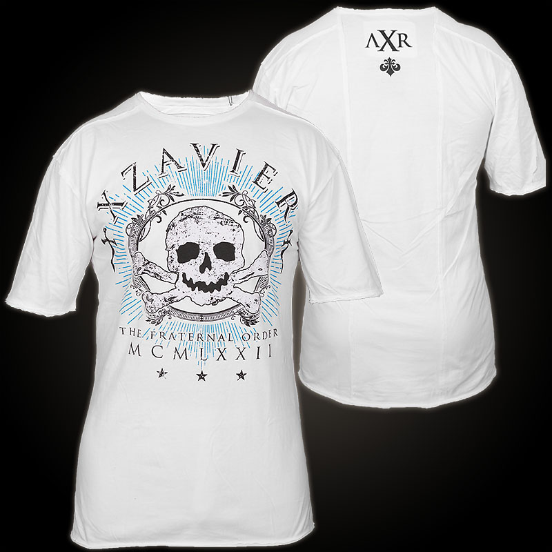 Xzavier The Fraternal Order T-Shirt - Aufwendig vernähtes, weißes T ...