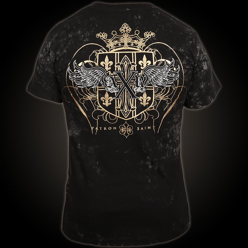 Xzavier Trusted T-Shirt - Schwarzes T-Shirt mit großen Print Designs ...