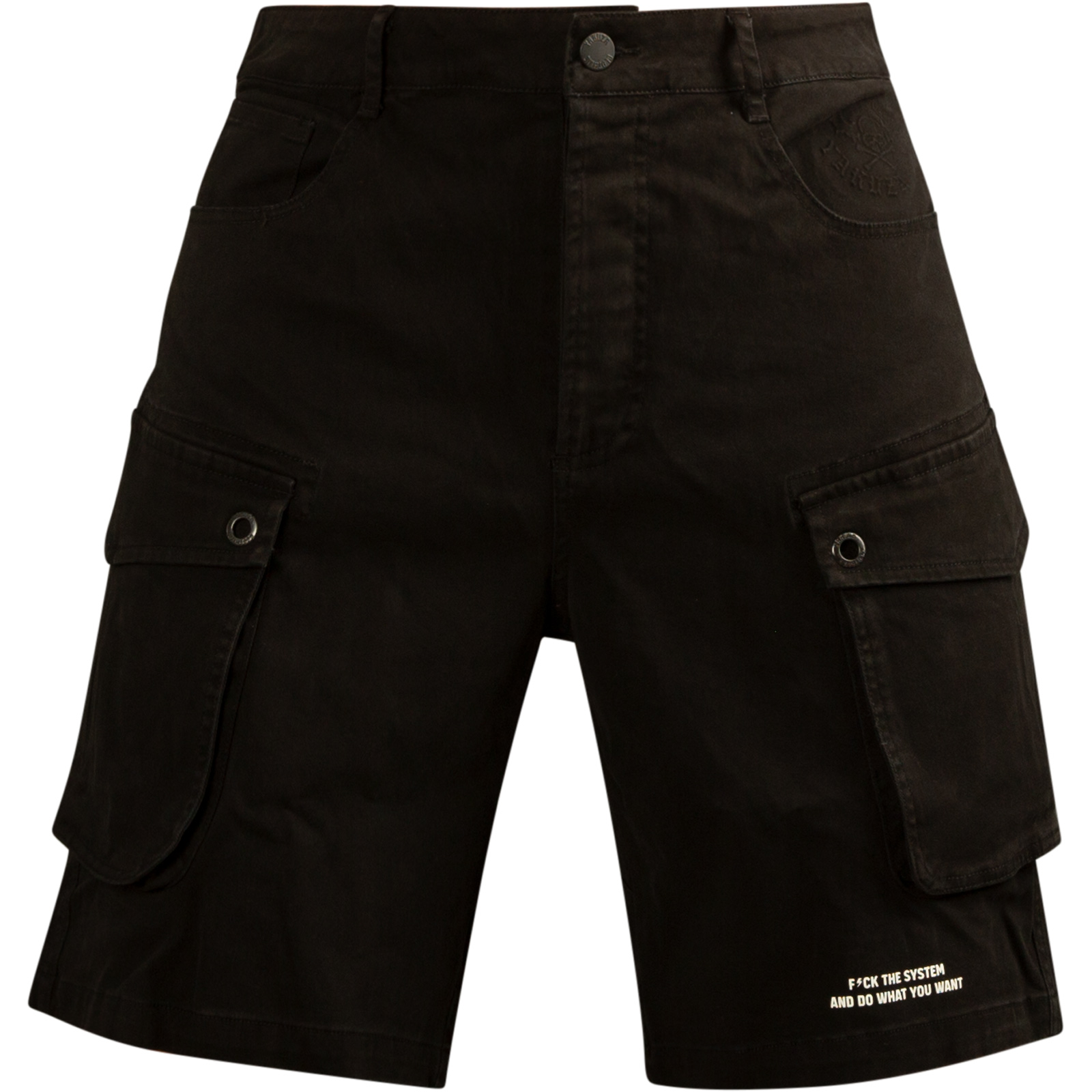 Yakuza Black Tar Cargo Shorts CSB-25049 in Schwarz