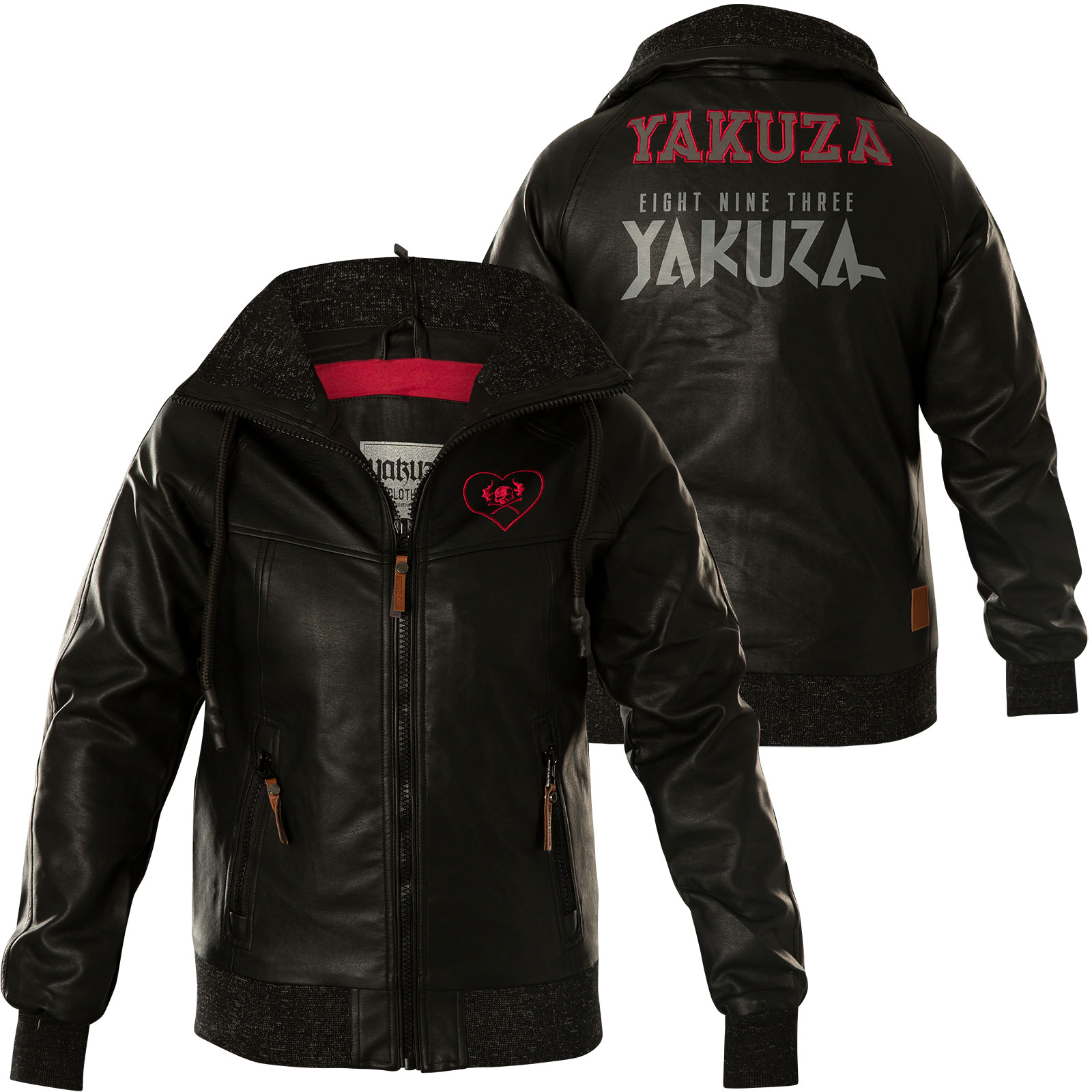 Yakuza Jacke Fibre GJB-16115 mit Stickerei, Schriftzügen und Applikation