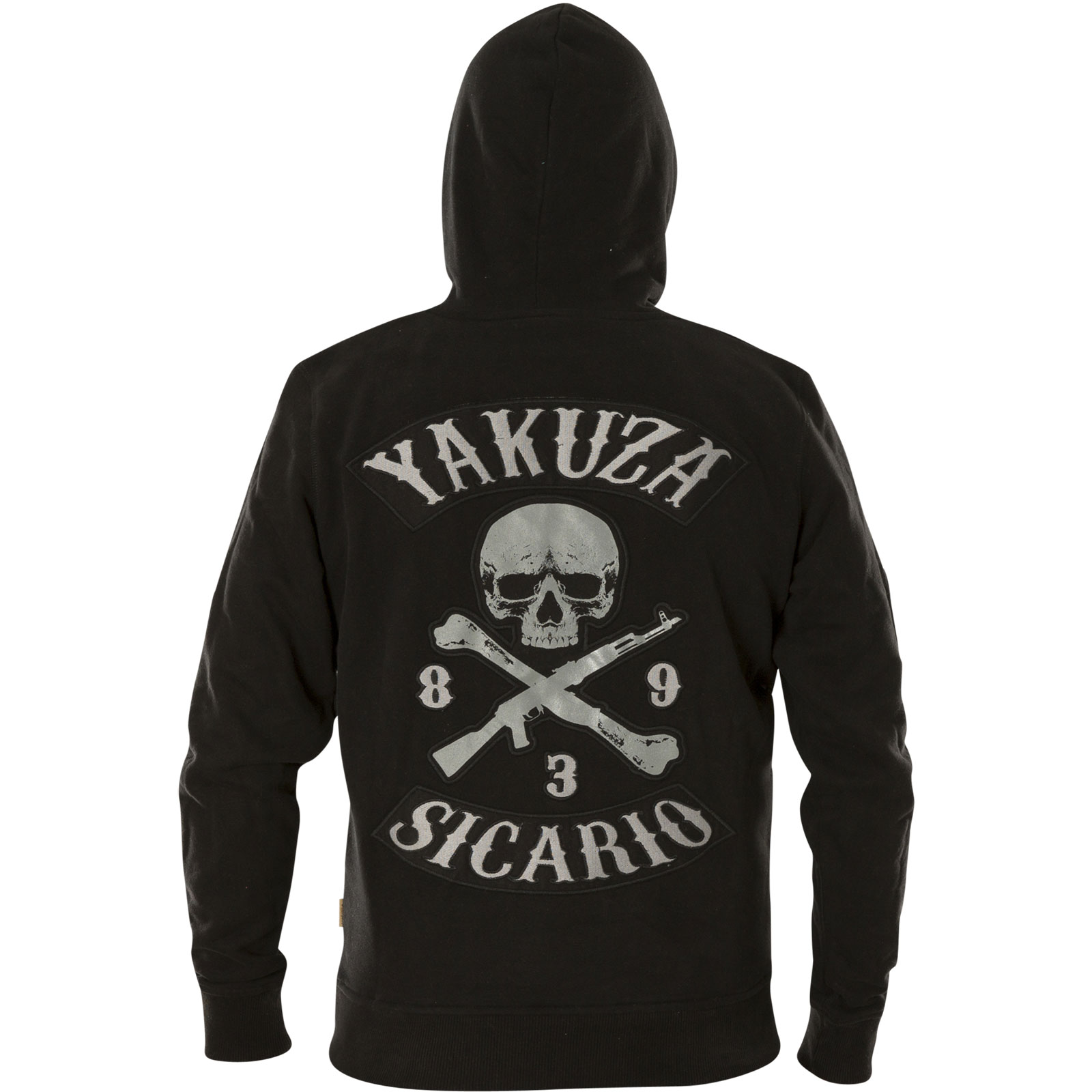 Yakuza Hoody Sicario HOB-11067 mit Totenkopf Patches