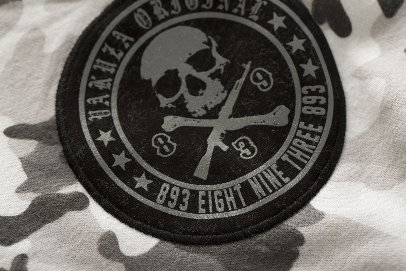 Yakuza Hoody Sicario HOB-11067 mit Totenkopf Patches