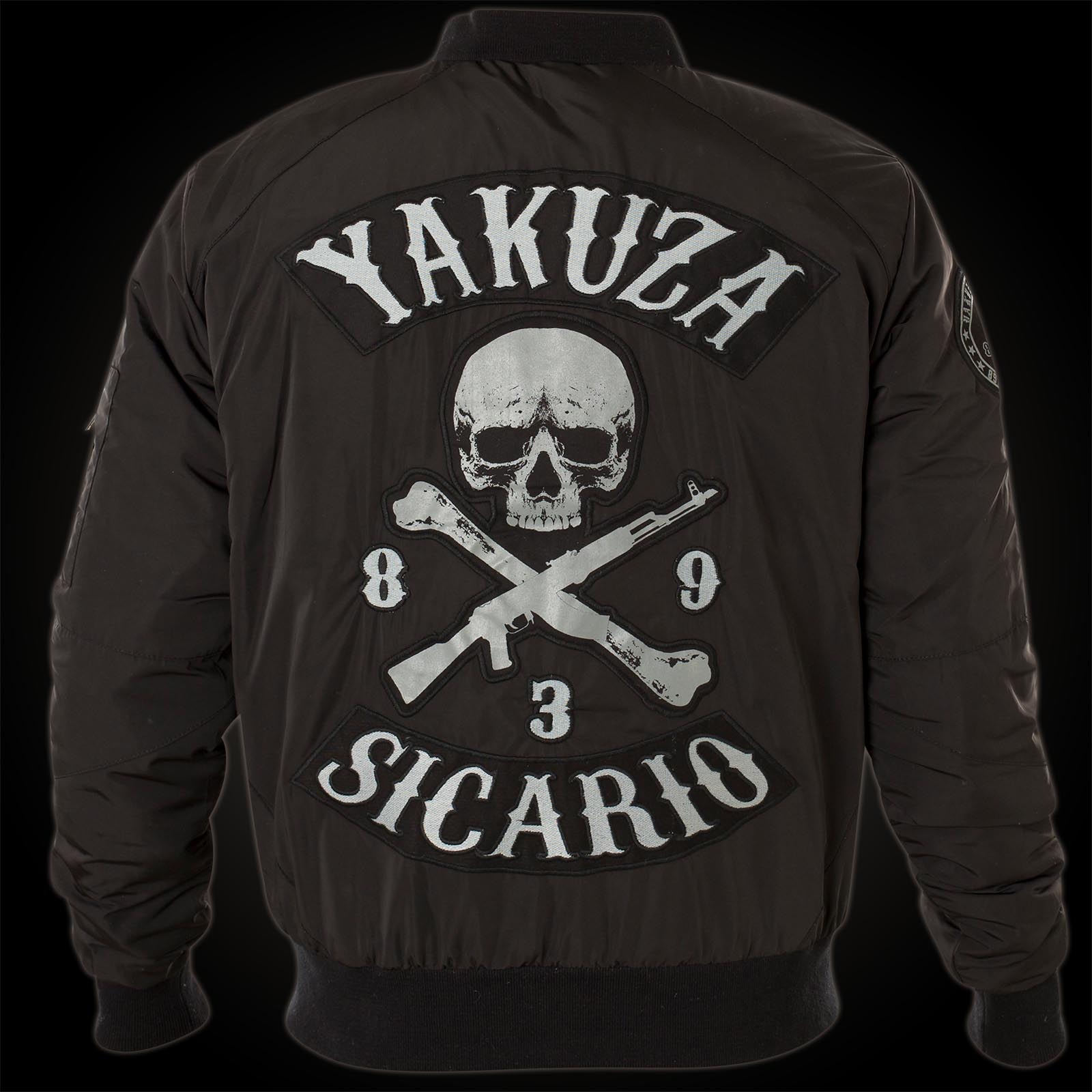 Yakuza Sicario Bomber Jacket JB-10045 mit Totenkopf