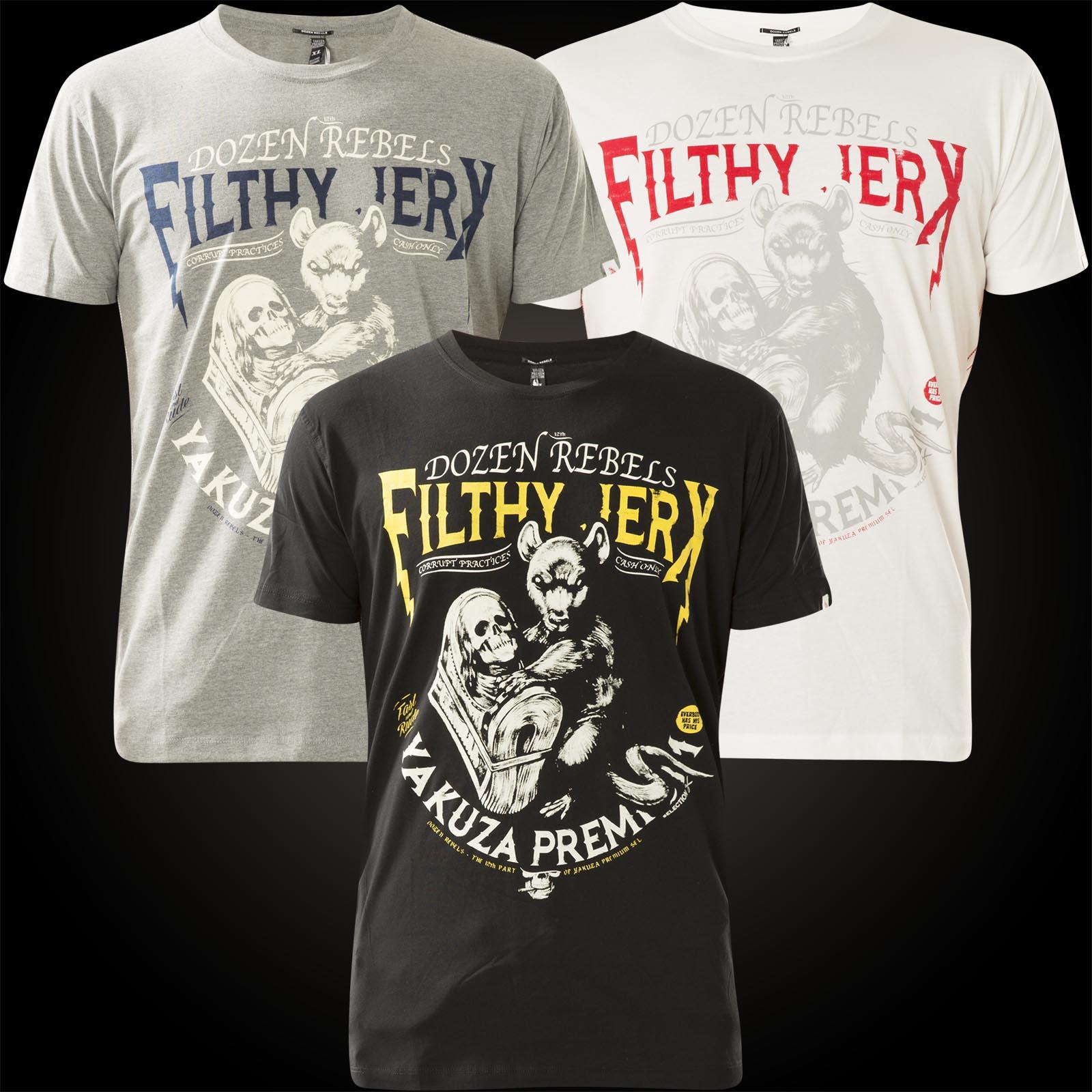 Yakuza Premium YPS-2413 in grau Print mit Ratte und Totenkopf