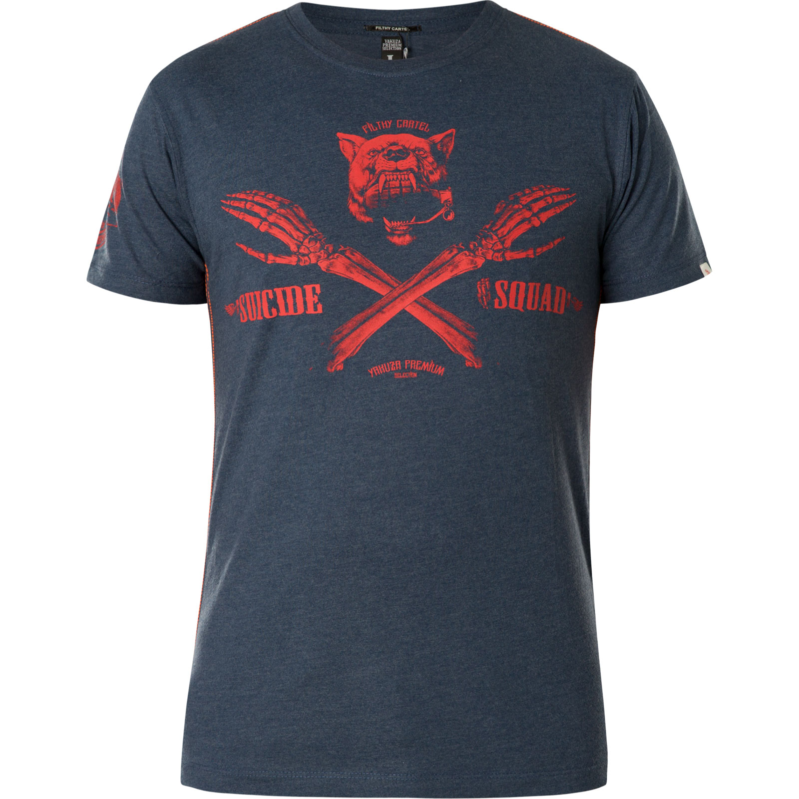 Yakuza Premium YPS-2618 in dunkelblau Print mit einem Wolfskopf