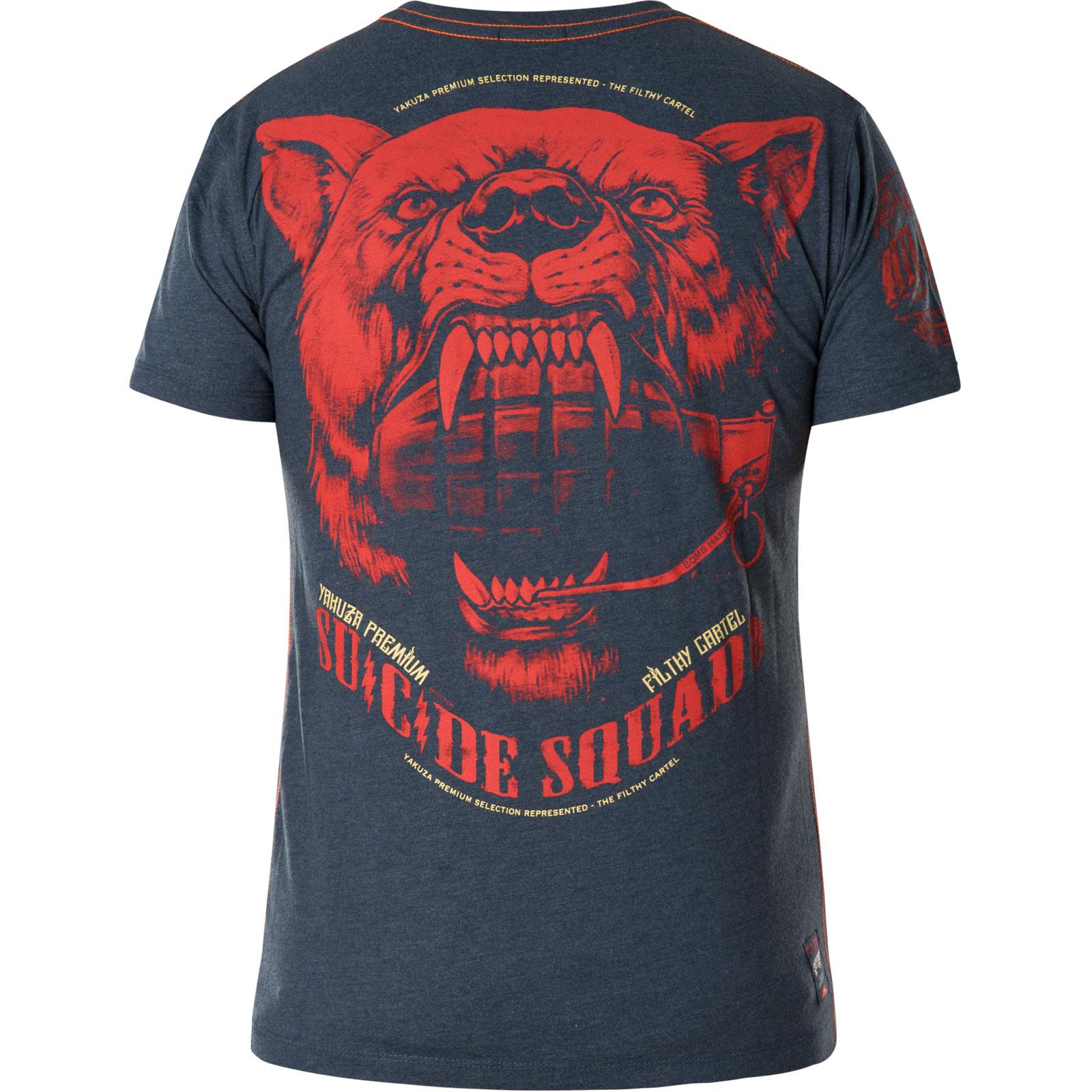 Yakuza Premium YPS-2618 in dunkelblau Print mit einem Wolfskopf