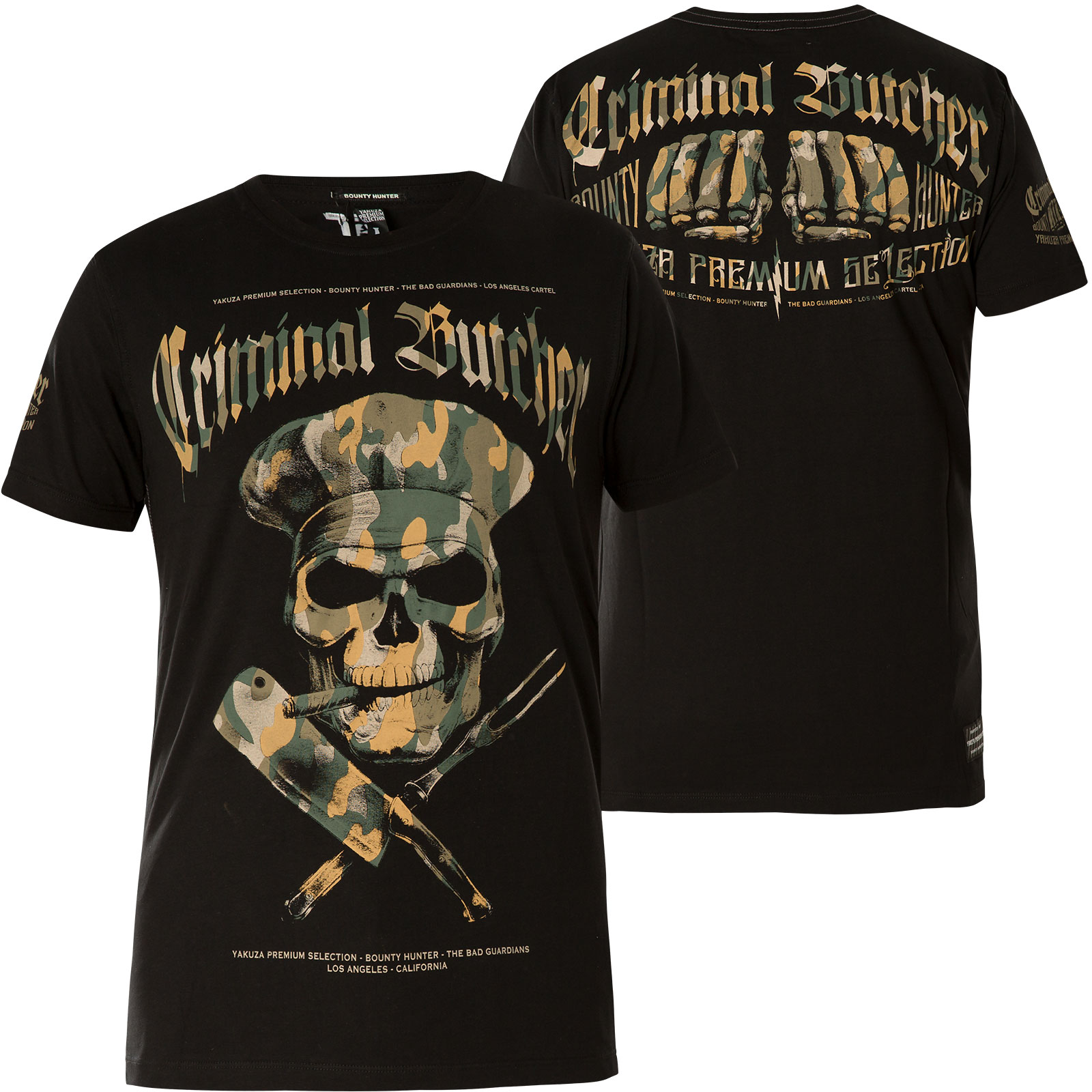 Yakuza Premium YPS-2700 in schwarz Print mit einem Totenkopf und zwei ...