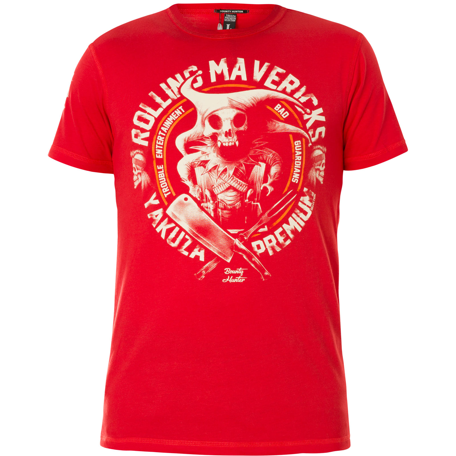 Yakuza Premium YPS-2718 in rot Print mit Harlekin Skull