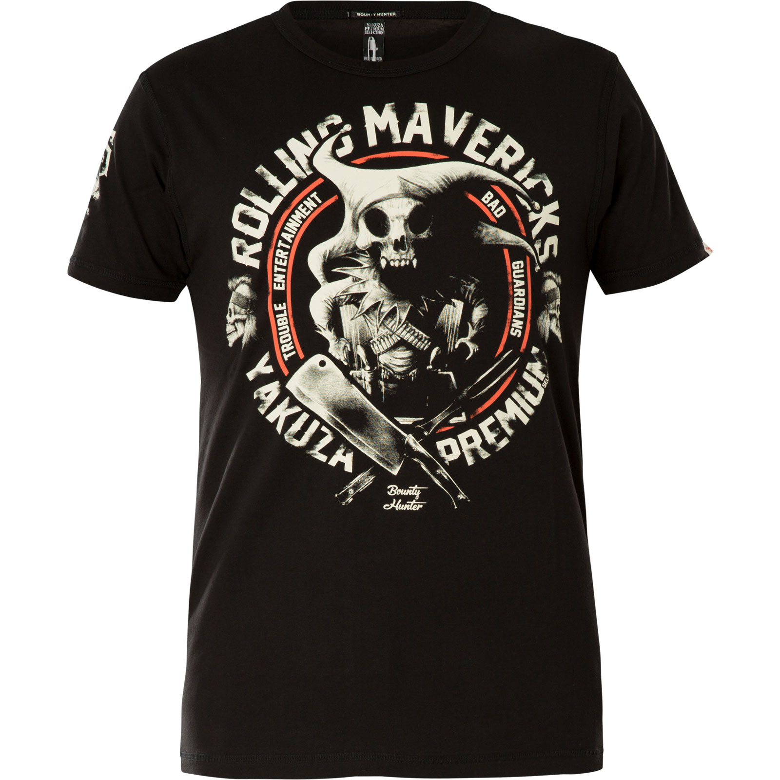 Yakuza Premium YPS-2718 in schwarz Print mit Harlekin Skull