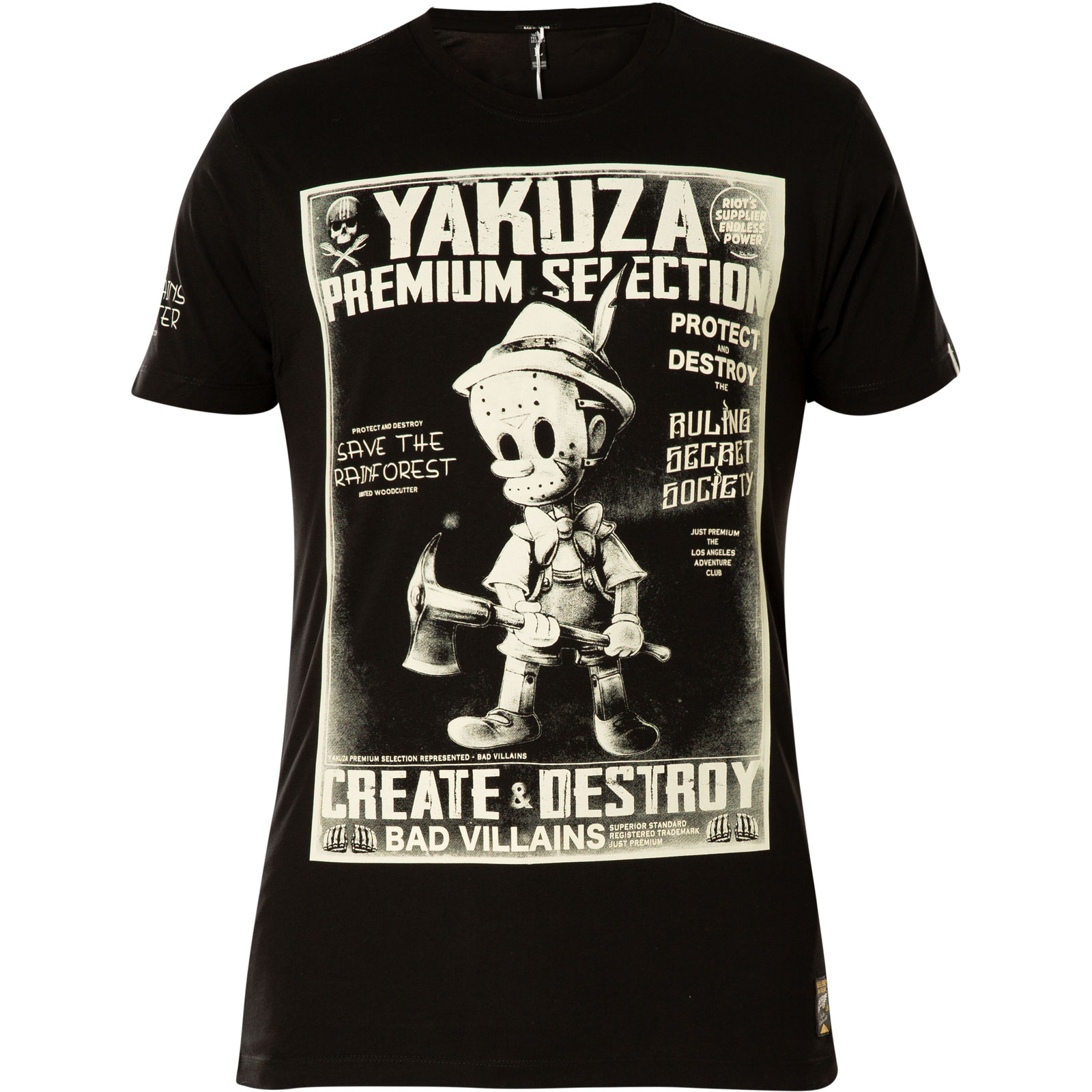 Yakuza Premium YPS-2801 in schwarz Print mit Totenkopf und vielen ...