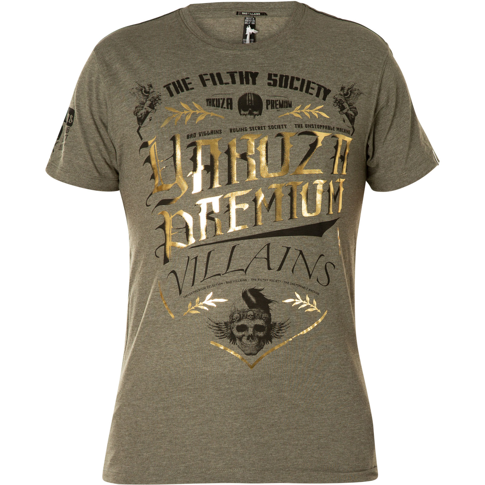 Yakuza Premium YPS-2808 in olive Print mit Totenkopf und vielen ...