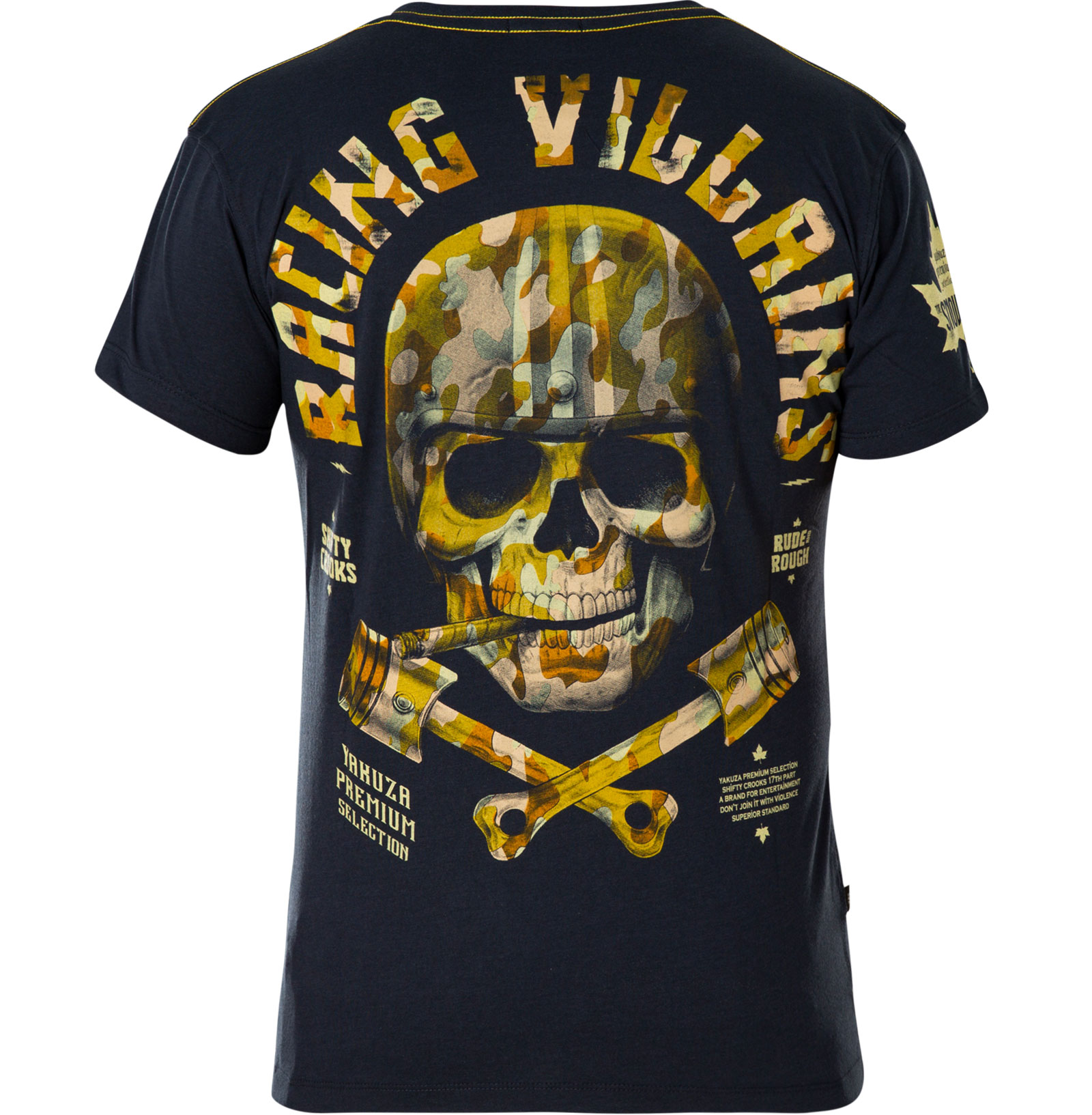 Yakuza Premium YPS-2910 in dunkelblau Print mit Totenkopf