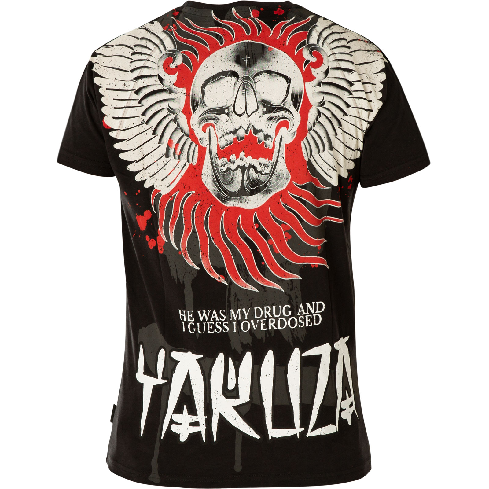 Yakuza T-Shirt Burning Skull TSB-16024 in schwarz - T-Shirt mit ...
