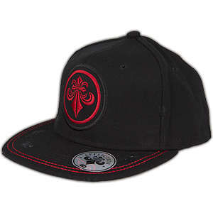 Affliction Crest Hat, schwarze Flexfit Cap mit Stickereien