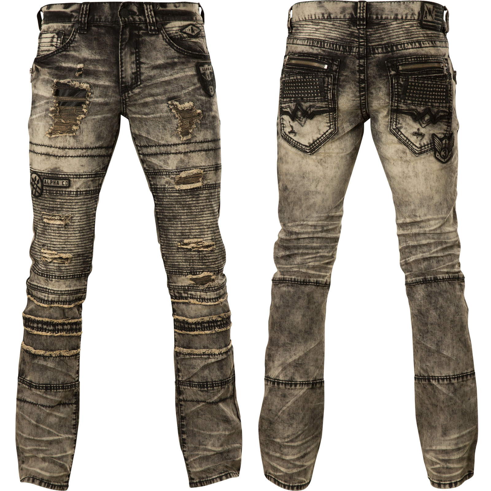 Affliction Jeans Gage Fallen Matador mit dekorativen Stickereien und ...