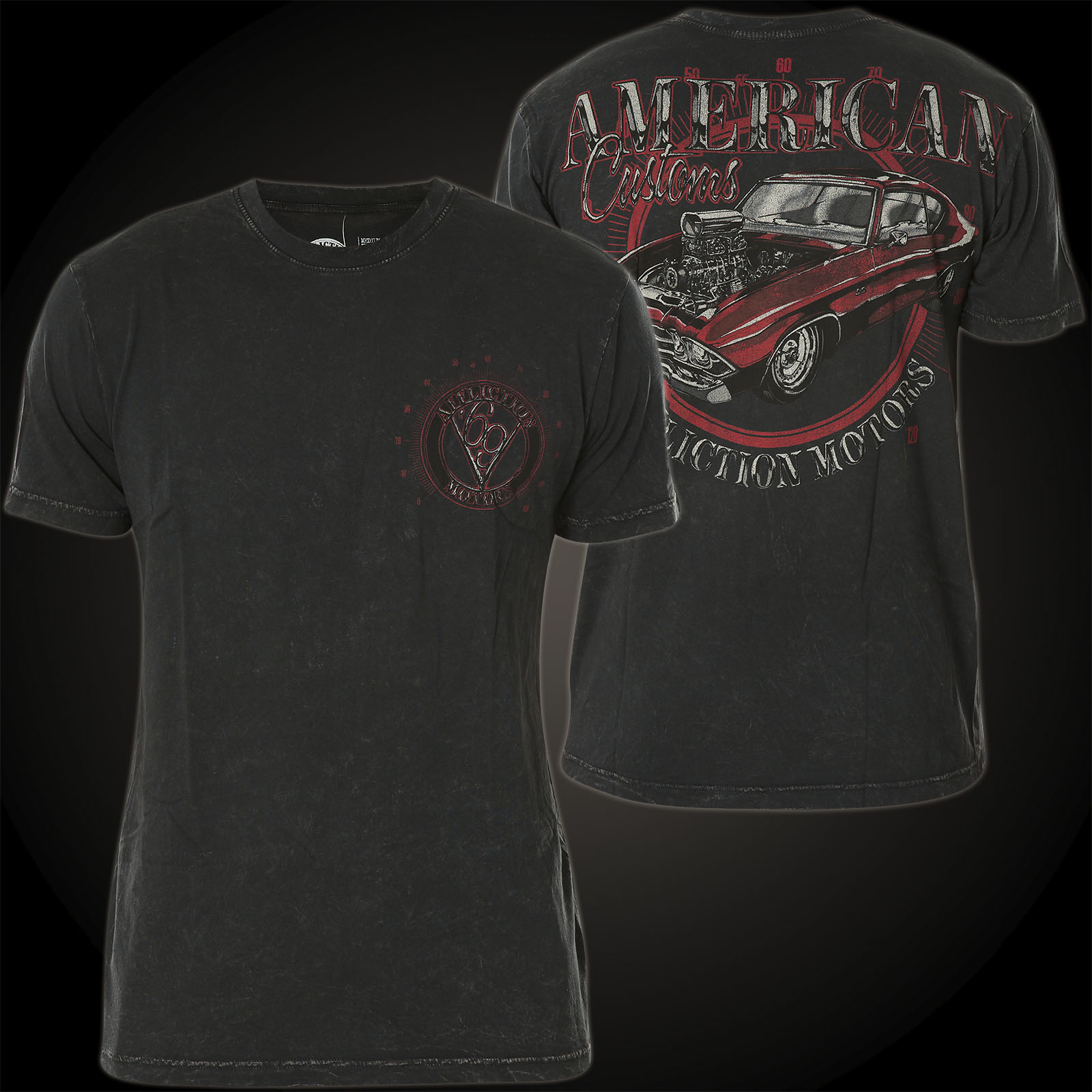 Affliction T-Shirt 69 Chevelle Print mit großem Auto