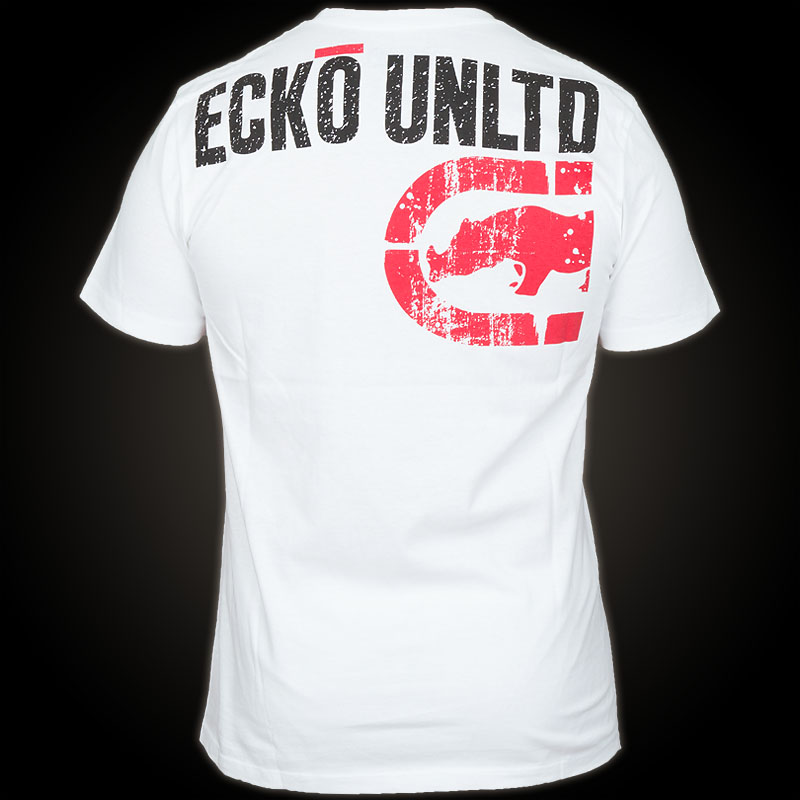 Ecko Unltd MMA T-Shirt Winning Weißes T-Shirt mit großen Screen Print ...